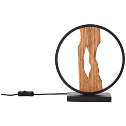 Brilliant LED Tischleuchte "Chaumont", schwarz (schwarz, holz), H: 27,8cm, Leuchten, H&ouml;he 28 cm, 850 lm, Aluminium/Metall/Holz, schwarz/holz, LED Tischleuchte