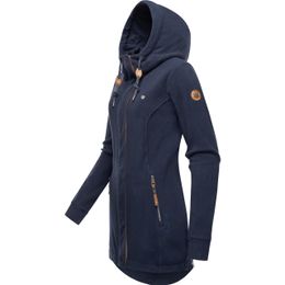 Ragwear Damen Parka "Letti Fleece", blau, Gr. XS, Fleece, Obermaterial: 100% Polyester, Jacken, Sportliche Damen Fleecejacke mit Kapuze