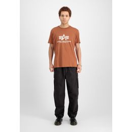 Herren T-Shirt "Basic T-Shirt BL", braun, Gr. M, Alpha Industries, Obermaterial: 100% Baumwolle, Shirts