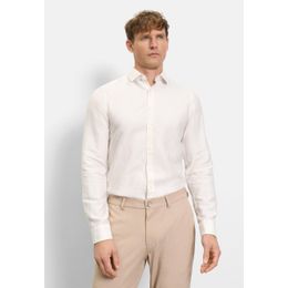 OLYMP Herren Businesshemd "OLYMP Level Five garment washed, Body Fit, Kent"beige, Gr. 39, 57% Leinen, 43% Baumwolle, Hemden