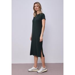 Street One Damen Jerseykleid, gr&uuml;n, Gr. 46, unifarben, Jersey, 75% Viskose, 20% Polyester, 5% Elasthan, Kleider, mit Rundhalsausschnitt