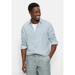OLYMP Herren Langarmhemd "OLYMP Casual, Regular Fit, Kent"smaragd, Gr. XXL, 100% Leinen, Hemden