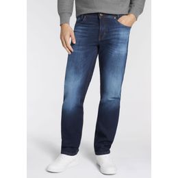 MAC Herren Regular-fit-Jeans "Rick", blau, Gr. 33, unifarben, Denim/Jeans, Obermaterial: 99% Baumwolle, 1% Elasthan, Jeans, im Five-Pocket Style