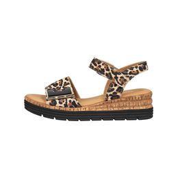 Gabor COMFORT Damen Keilsandalette "Gabor Comfort Sandalen Leder", Gr. 41, braun, Leder, Schuhe