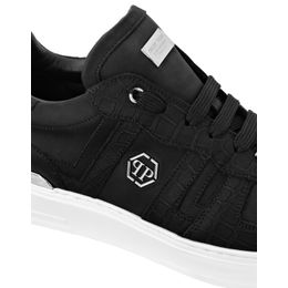 Philipp Plein Herren Sneaker "Cocco Crocco Print", Gr. 36, schwarz, Schuhe