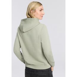 Gant Damen Hoodie "REG GRAPHIC HOODIE"faded sage, Gr. L, Sweatware, Obermaterial: 80% Baumwolle, 20% Polyester, Sweatshirts, gerippte Abschl&uuml;sse,