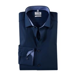 OLYMP Herren Businesshemd "Level Five body fit", blau, Gr. 46, Web, Obermaterial: 97% Baumwolle, 3% Elastolefin, Hemden