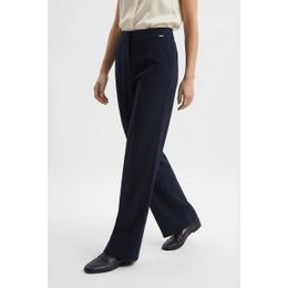 Marlene-Hose Cinque "CISILASSO", Damen, Gr. 36, N-Gr, dunkelblau, Web, Obermaterial: 52% Polyester, 21% Polyamid, 17% Viskose, 10% Elasthan, unifarben, bequem lang, Hosen Marlene-Hose, elastischer Bund, hohe Leibh&ouml;he, weites Bein