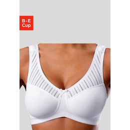 Damen Soft-BH, NUANCE BY LASCANA, Gr. 80, wei&szlig;, Trikot, Obermaterial: 85% Baumwolle, 10% Polyamid, 5% Elasthan, Basic, BHs, ohne B&uuml;gel,