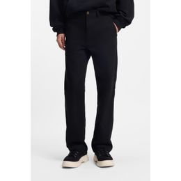 Hugo Herren Chinohose "Zarik", schwarz, Gr. 30, unifarben, Web, Obermaterial: 98% Baumwolle, 2% Elasthan, Hosen, regular fit mit schmalem Bein