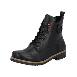 Rieker Damen Schn&uuml;rstiefelette "Rieker Stiefelette Lederimitat", Gr. 36, schwarz, Lederimitat, Schuhe