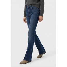 Bootcut-Jeans Calvin Klein Jeans, Damen, Gr. 27, L&auml;nge 32, midtown blau, Denim/Jeans, Obermaterial: 98% Baumwolle, 2% Elasthan, skinny fit, Jeans Bootcut-Jeans, Boot-cut-fit