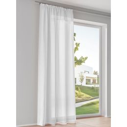 Gardine HEINE HOME Gr. 1, wei&szlig;, B:140cm H:145cm, Polyester, Gardinen, Gardine
