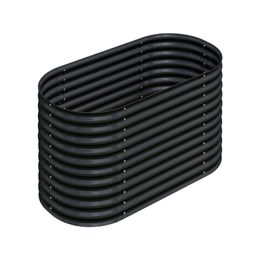 Hochbeet Stahl Oval - S - 160(L) x 80(W) x 80 (H) - Anthrazit