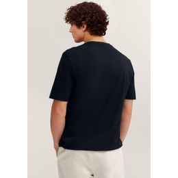 Bugatti Herren T-Shirt, schwarz, Gr. M, unifarben, 100% Baumwolle, Shirts, elegant mit Rundhals