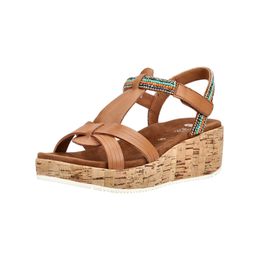 Ara Damen Keilsandalette "Ara Sandalen Glattleder", Gr. 40, braun, Glattleder, Schuhe