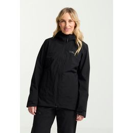 Jack Wolfskin Damen 3-in-1-Funktionsjacke "MOONRISE 3IN1 JKT W", schwarz, Gr. XS, Obermaterial: 100% Polyester. Futter: 100% Polyester. Innenjacke: