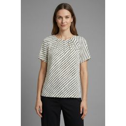comma, COMMA Damen Shirtbluse, schwarz-wei&szlig;, Gr. 34, gestreift, Web, Obermaterial: 95% Polyester, 5% Elasthan, Blusen, mit Streifen Muster
