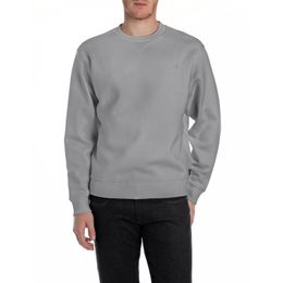 Replay Herren Sweatshirt, grau, Gr. XXL, unifarben, Sweatware, Obermaterial: 80% Baumwolle, 20% Polyester, Sweatshirts, mit V-Einsatz am