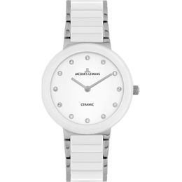 Jacques Lemans Uhr Damen Gr&ouml;&szlig;e One Size silber / wei&szlig;