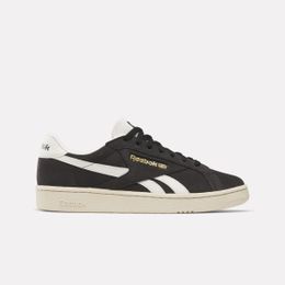 Reebok CLASSIC Herren Sneaker "CLUB C GROUNDS UK", Gr. 42, schwarz, Leder, Synthetik, Schuhe