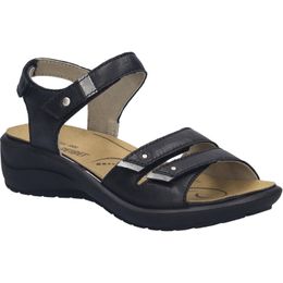 Josef Seibel Damen Sandale "Annecy 02, schwarz", Gr. 40, schwarz, Obermaterial: 100% Rindsleder Leather cow., Schuhe