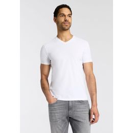 Hugo Herren T-Shirt "Hugo-V"open miscellaneous960, Gr. L, unifarben, Single Jersey, Obermaterial: 96% Baumwolle, 4% Elasthan, Shirts, V-Ausschnitt,