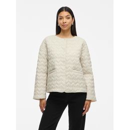 Vila Damen Steppjacke "VISILLA L/S QUILTED JACKET", beige, Gr. 38, unifarben, Web, Obermaterial: 100% Polyamid, Jacken