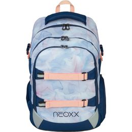 Schulrucksack neoxx "Active Pro", M&auml;dchen, Gr. B/H/T: 31cm x 45,5cm x 24cm, blau (dreaming of pastel), Polyester, Rucks&auml;cke Schulrucksack, Topseller