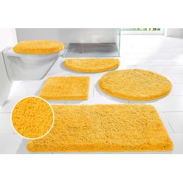 Badematte OTTO HOME, H:30mm, gelb, Polyester, Badematten, "Sanremo Standard, Badvorleger, Badezimmer Teppich, sehr weich", Badteppich, unifarben,