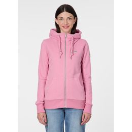 Ragwear Damen Sweatjacke "NESKIA ZIP A", rosa, Gr. L, unifarben, Sweatware, Obermaterial: 70% Baumwolle, 30% Polyester, Sweatjacken, Bestseller aus