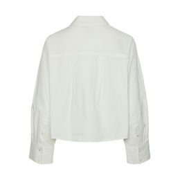 Y.A.S Damen Hemdbluse "YASLEE LS SHORT SHIRT S. NOOS"star wei&szlig;, Gr. 36, unifarben, Web, Obermaterial: 100% Baumwolle, Blusen, Baumwolle