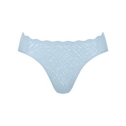 Sloggi Damen Slip "ZERO Feel Bliss", Gr. M, blau, Spitze, Obermaterial: 76% Polyamid, 24% Elasthan, Unterhosen, unsichtbar, mit Spitzenoptik, mit