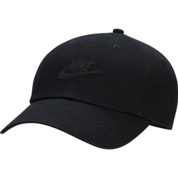 Nike Sportswear Damen Baseball Cap "U NK CLUB CAP U CB FUT WSH L"schwarz, schwarz, Gr. L, Obermaterial: 100% Baumwolle, Caps, klassischer Style, mit