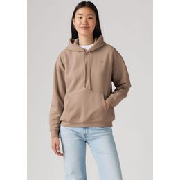 Levi's Kapuzensweatshirt LEVI'S "EVERYDAY HOODIE", Damen, Gr. XS (34), beige (taupe gray heather b), Sweatware, Obermaterial: 58% Baumwolle, 42% Polyester, Sweatshirts Kapuzensweatshirt
