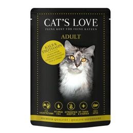 CAT'S LOVE Nassfutter Katze Adult in Gelee Kalb und Truthahn 24x85 g