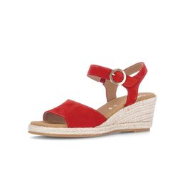 Gabor Damen Keilsandalette "Keilsandalette", Gr. 38, rot, Schuhe
