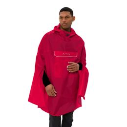 Regenponcho Vaude "VALDIPINO PONCHO", Damen, Gr. M, rot uni, Obermaterial: 100% Polyester, Jacken Regenponcho