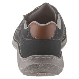 Rieker Herren Schn&uuml;rschuh, Gr. 44, blau, Lederimitat, Schuhe, mit seitlichem Rei&szlig;verschluss, Freizeitschuh, Halbschuh, Schn&uuml;rschuh
