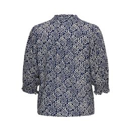 Only CARMAKOMA Damen Druckbluse "CARRAYA 3/4 SHIRT WVN NOOS"night sky aop:adena graphic, Gr. 44, bedruckt, Web, Obermaterial: 100% Viskose, Blusen