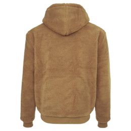 Karl Kani Herren Kapuzenpullover "Karl Kani Herren KM213-064-2 Small Signature Teddy Hoodie", braun, Gr. XS, 100% Polyester, Pullover