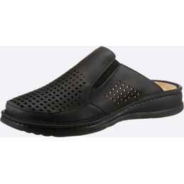 MUBB Herren Clog, Gr. 45, schwarz, Glattleder, Schuhe