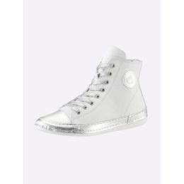 Andrea Conti Damen Sneaker, Gr. 37, silber, Glattleder, Leder, Rindsleder, Schuhe