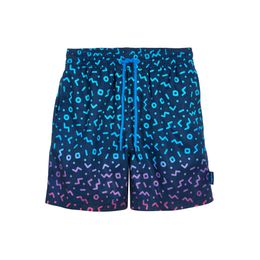 Playshoes Badeshorts Jungen Gr&ouml;&szlig;e 158/164 marine / azur / lila / pink