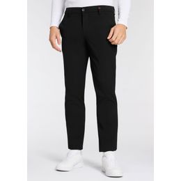 Stoffhose MAC "Traveller", Herren, Gr. 33, L&auml;nge 34, schwarz (power schwarz), Web, Obermaterial: 62% Polyester, 33% Viskose, 5% Elasthan, unifarben, slim fit kn&ouml;chellang, Hosen Stoffhose