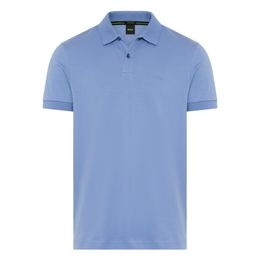 Poloshirt BOSS Green "Pio 2", Herren, Gr. L, light, pastel blau459, Jersey, Obermaterial: 100% Baumwolle, gestreift, regular fit normal, Rippstrickb&uuml;ndchen, Shirts Poloshirt