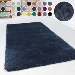 Hochflor-Teppich Esprit, B:160cm H:25mm L:230cm, blau, Kunstfaser, Teppiche, "Relaxx ESP-4150", Wohnzimmer, sehr gro&szlig;e Farbauswahl, weicher dichter