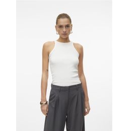 V&eacute;ro Moda VERO MODA Damen Tanktop "VMCHLOE SHORT TANK TOP JRS NOOS", wei&szlig;, Gr. S, unifarben, Jersey, Obermaterial: 95% Baumwolle, 5% Elasthan, Tops