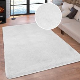 Hochflor-Teppich OTTO HOME, B:40cm H:33mm L:60cm, wei&szlig;, Kunstfaser, Teppiche, "Silky, besonders weich und kuschelig, sehr dichte Qualit&auml;t",