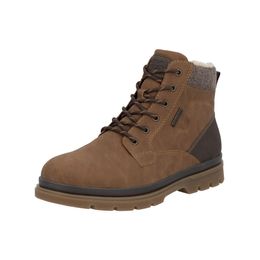 Rieker Herren Schn&uuml;rstiefelette "Rieker Stiefelette Lederimitat", Gr. 43, braun, Lederimitat, Schuhe
